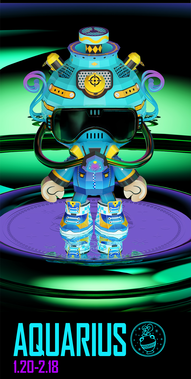 Microworld 12 Zodiac Signs – Aquarius 1.20-2.18 3D Metal Model Kits DIY ...